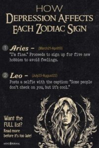 How Depression Affects Each Zodiac Sign