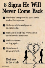 8 Glaring Signs He Will Never Come Back: No Second Chances