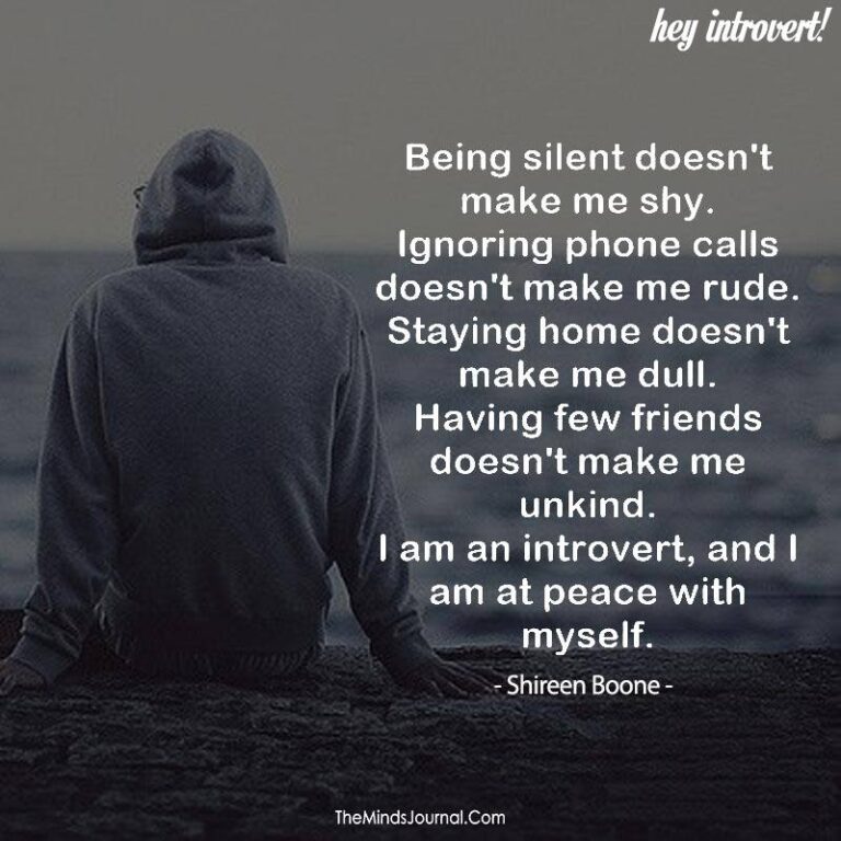 Being Silent Doesn't Make Me Shy