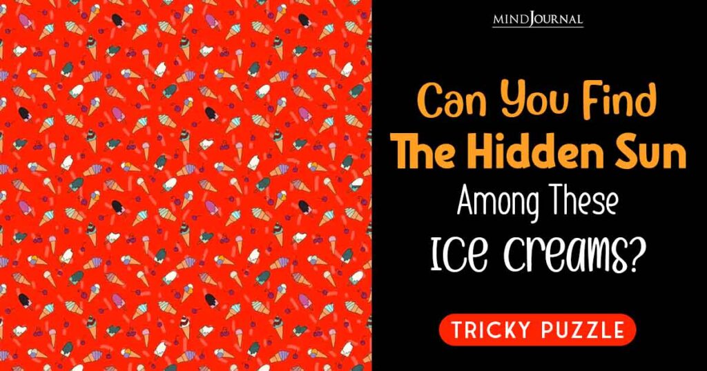 Find The Hidden Sun Among Ice Creams! Try This Tricky Puzzle