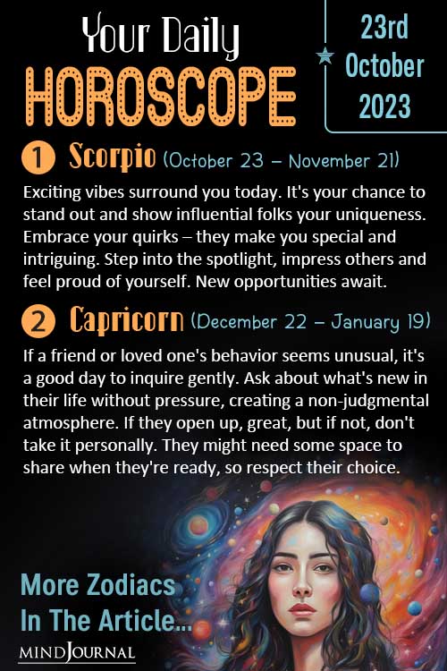 Your Daily Horoscope: 23rd October 2023 - The Minds Journal