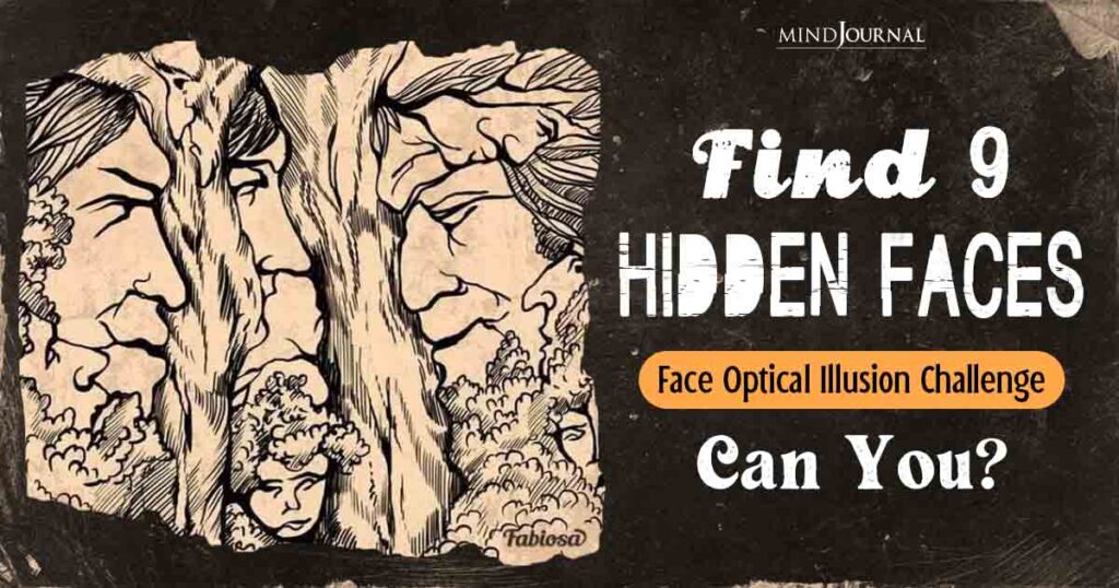 Face Optical Illusion Challenge - Can You Find 9 Hidden Faces?