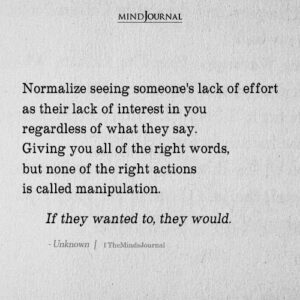 Normalize Seeing Someone's Lack Of Effort - Thought Cloud