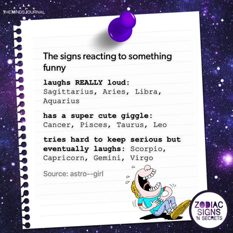 The Signs Reacting To Something Funny