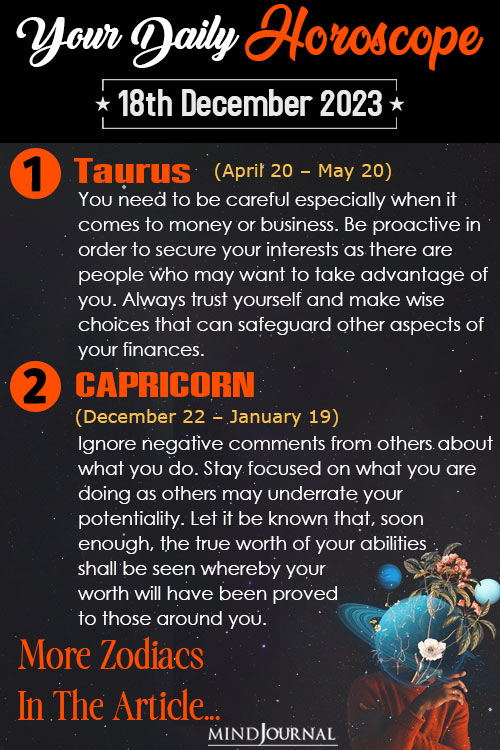 Your Daily Horoscope: 18th December 2023 - The Minds Journal
