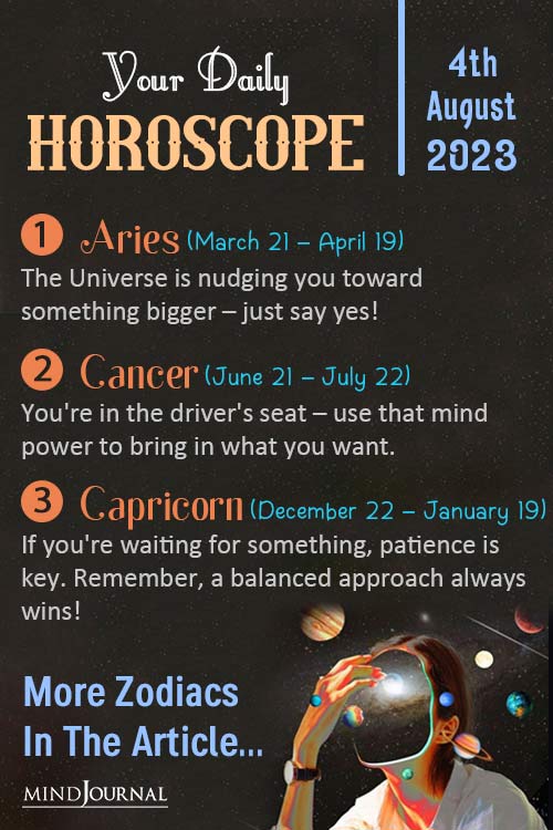 Your Daily Horoscope: 4th August 2023 - The Minds Journal