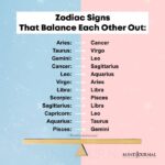 Zodiac Signs That Balance Each Other Out