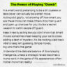 The Power of Playing Dumb - Thought Cloud