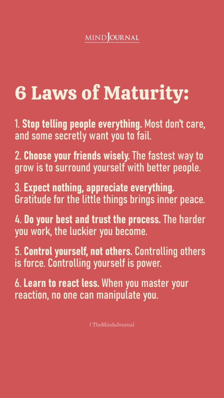 Laws of Maturity: Quiet Habits That Build Emotional Strength and Inner ...