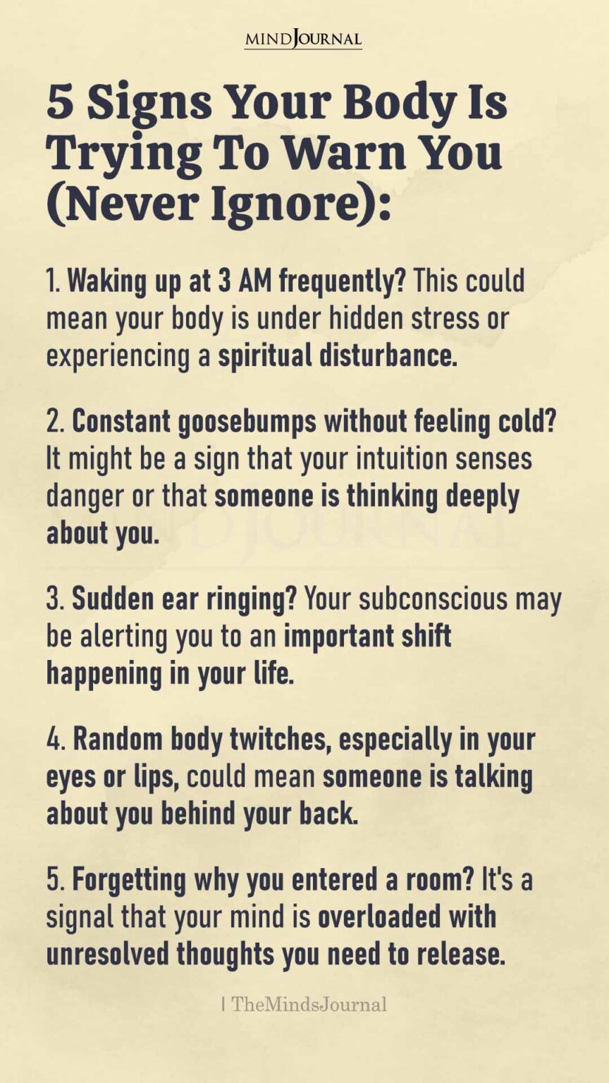 Body Warning Signs: The Hidden Physical Signals You Should Never Ignore