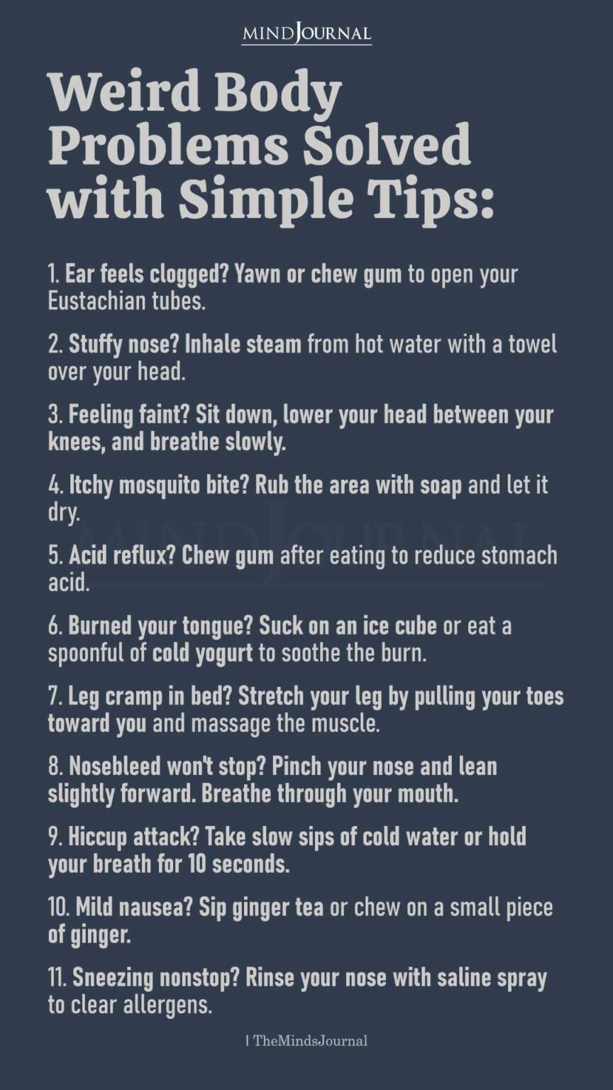 Body Problem Solutions: Simple Health Tips to Solve Everyday Issues Fast
